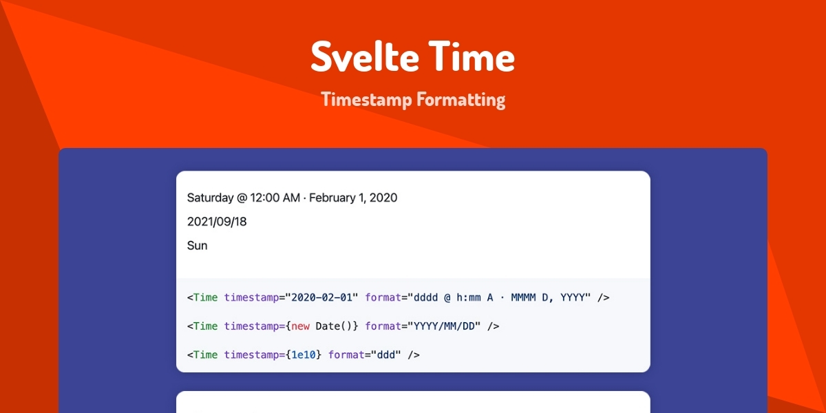 Svelte Time Timestamp Formatting Made With Svelte